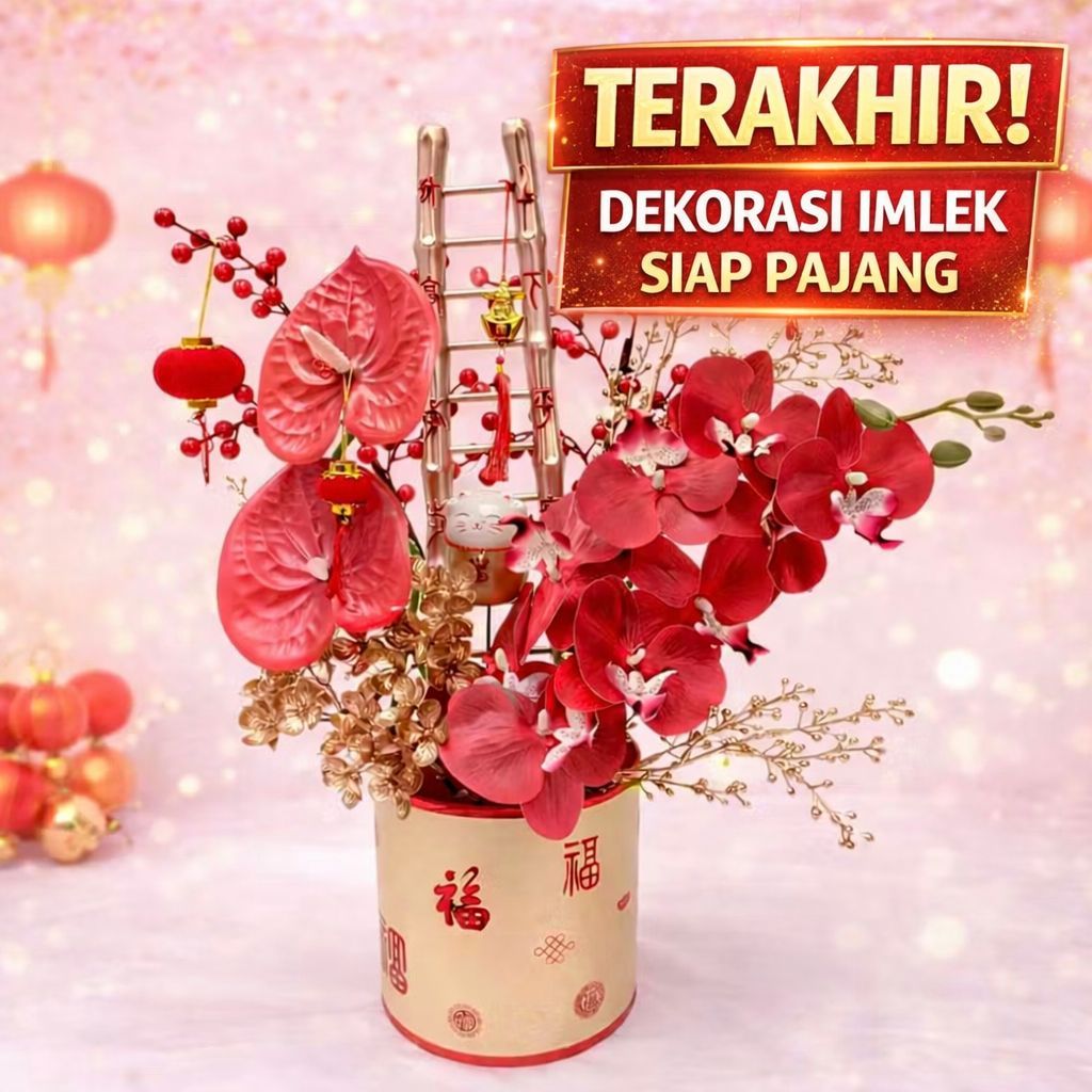 Jual Dekorasi Imlek Premium Set Bunga Feng Shui Ukuran Besar & Megah ...