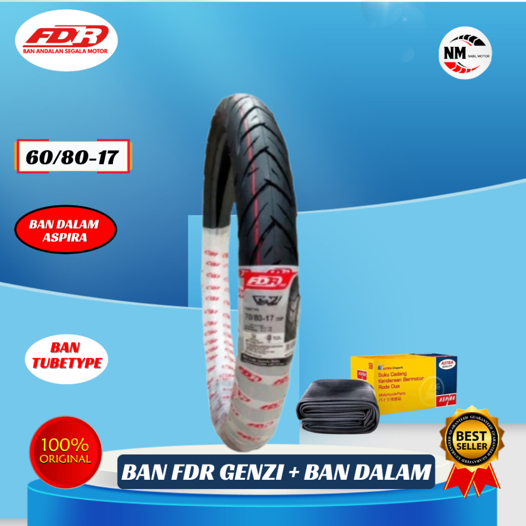 Jual Paket Ban FDR GENZI 60/80-17 Dan Ban Dalam | Shopee Indonesia