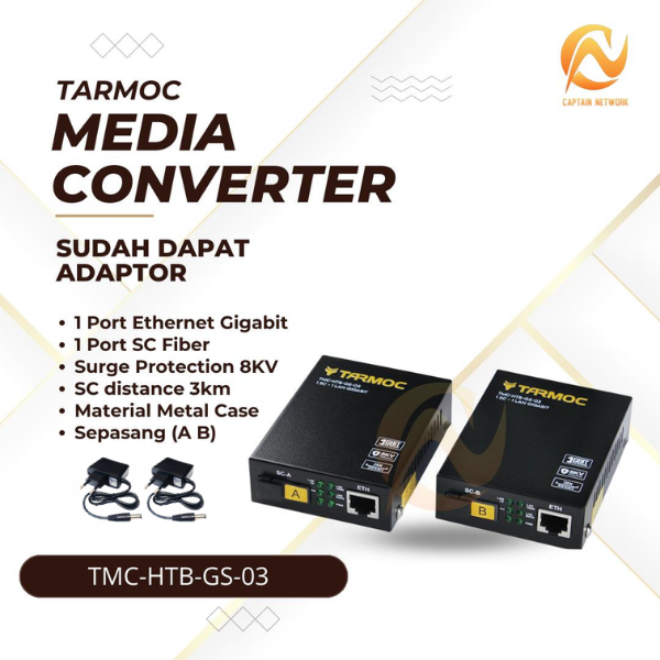 Jual Tarmoc TMC-HTB-GS-03 | Media Converter 1FO 1LAN Gigabit | HTB GS03 ...