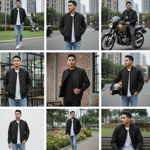 Jual Jaket Bomber Hitam Terlengkap & Harga Terbaru Mei 2026 | Shopee ...
