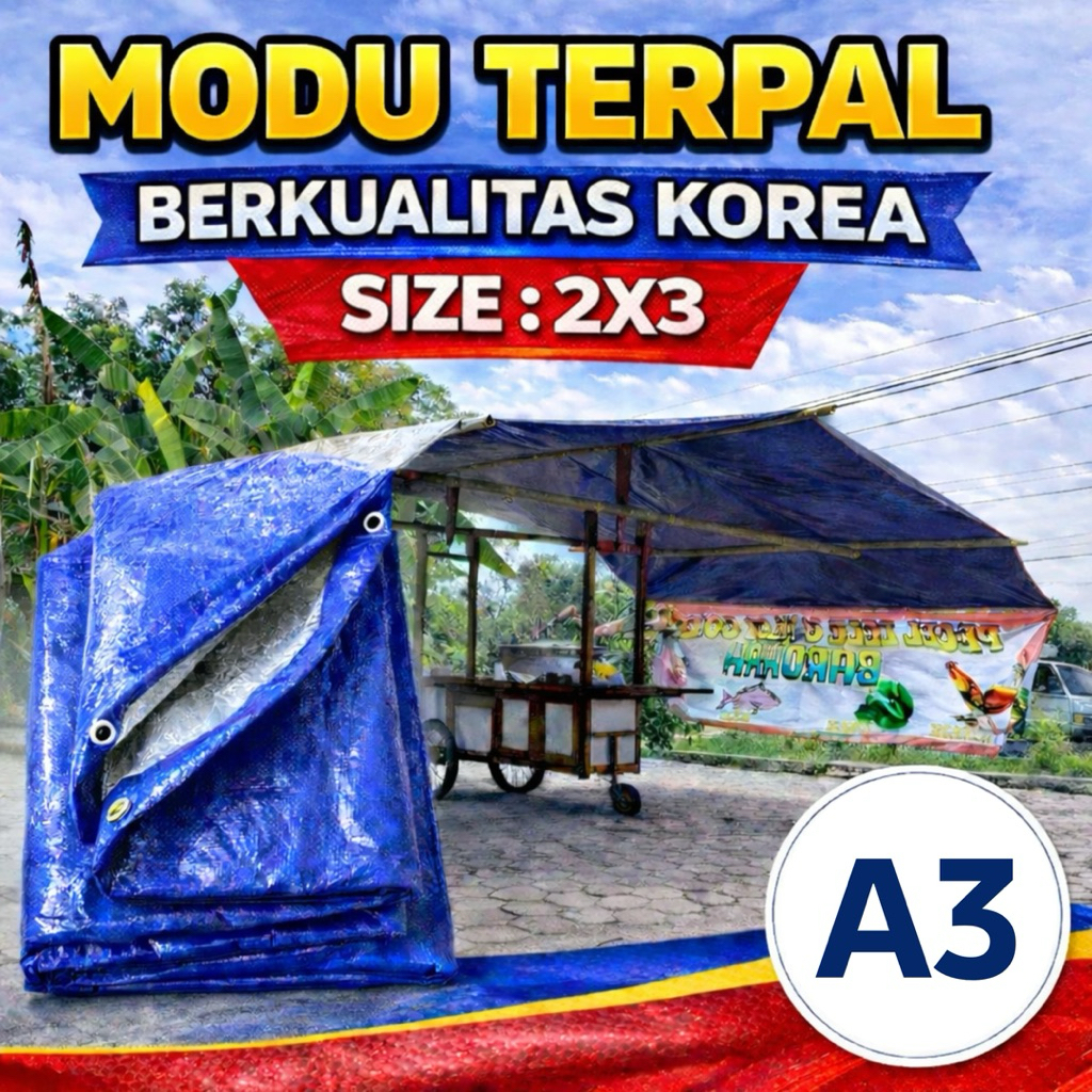 Jual TERPAL UNTUK ATAP WARUNG ATAU ANGKRINGAN TERPAL A3 BIRU SILVER ...