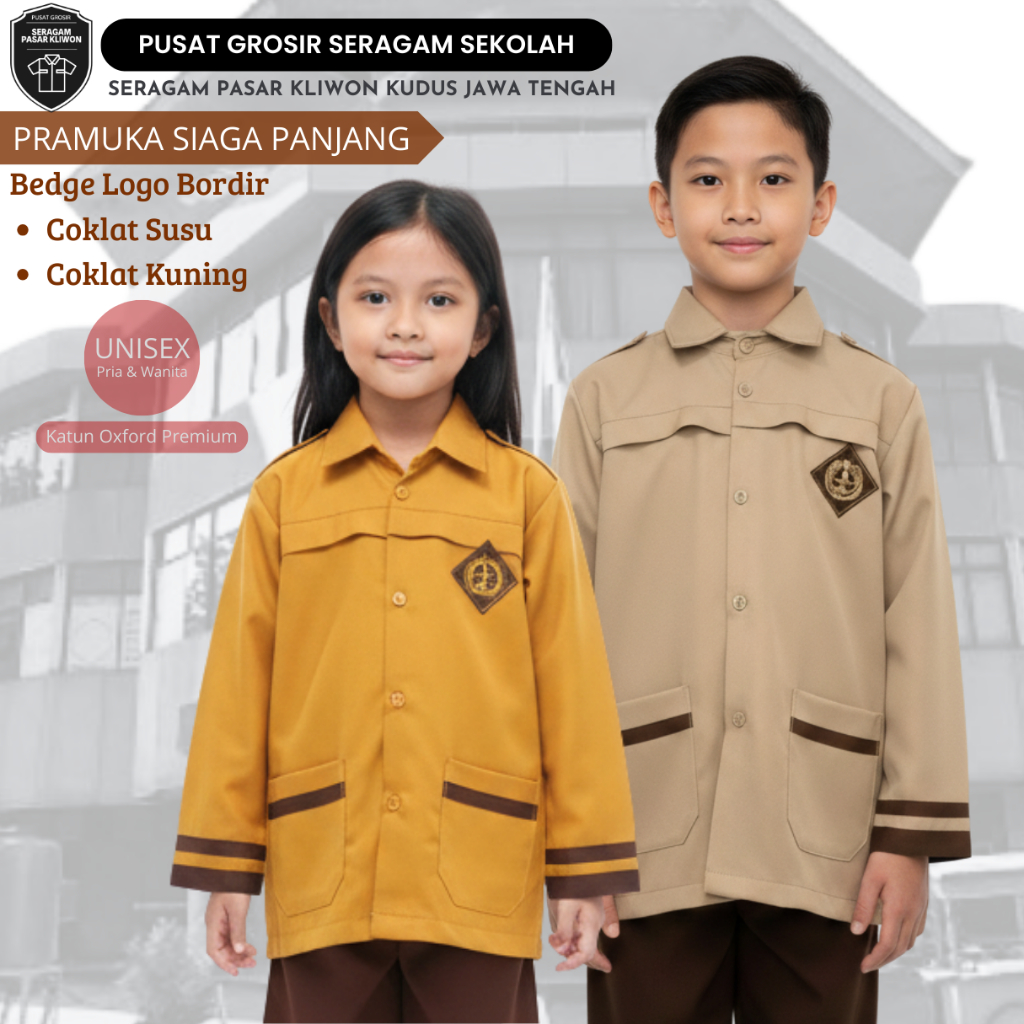 Jual Baju Seragam Pramuka Siaga Lengan Panjang Kemeja Pramuka SD MI ...