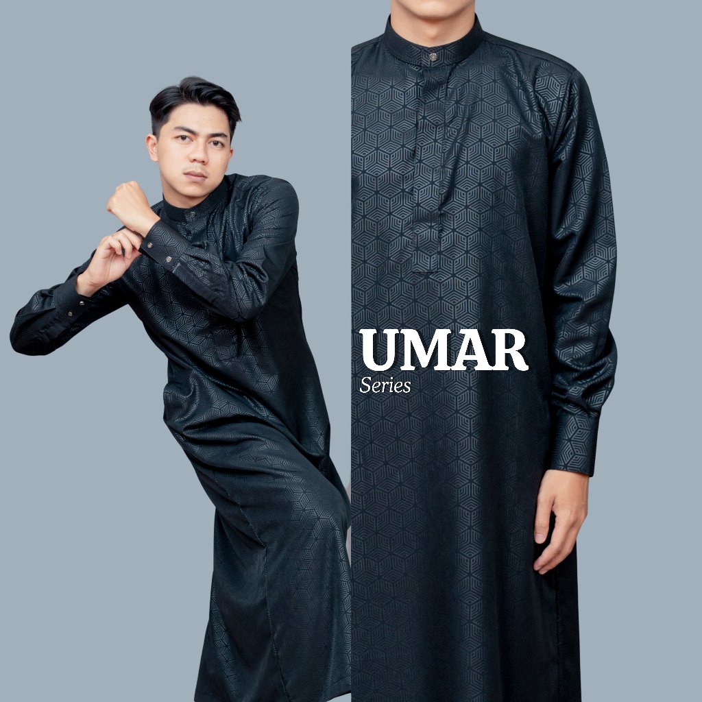 Jual WAKTU DHUHA - Jubah Umar Gamis Slimfit Cowok Lengan Manset Bahan ...