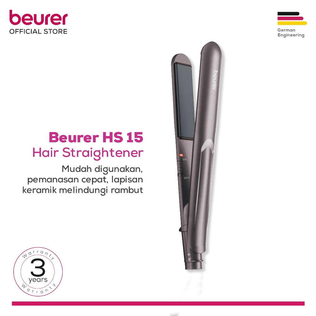 Jual Beurer | Hair Straightener HS 15 | Pelurus Rambut | Kabel Putar ...