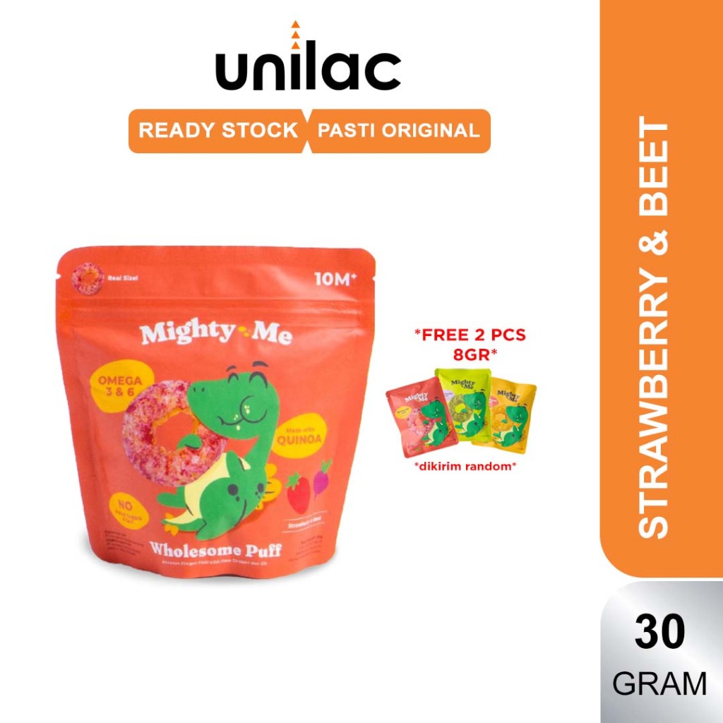 Jual (Beli 1 Gratis 2) MIGHTY ME Wholesome Puff 30gr - Cemilan Sehat ...