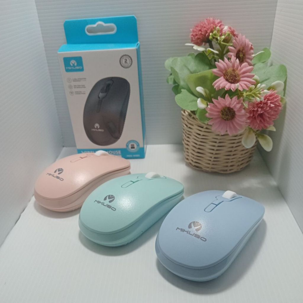 Jual MIKUSO MOS-W085 Mouse Wireless 2.4Ghz Rubber Scrool 3 Level DPI ...
