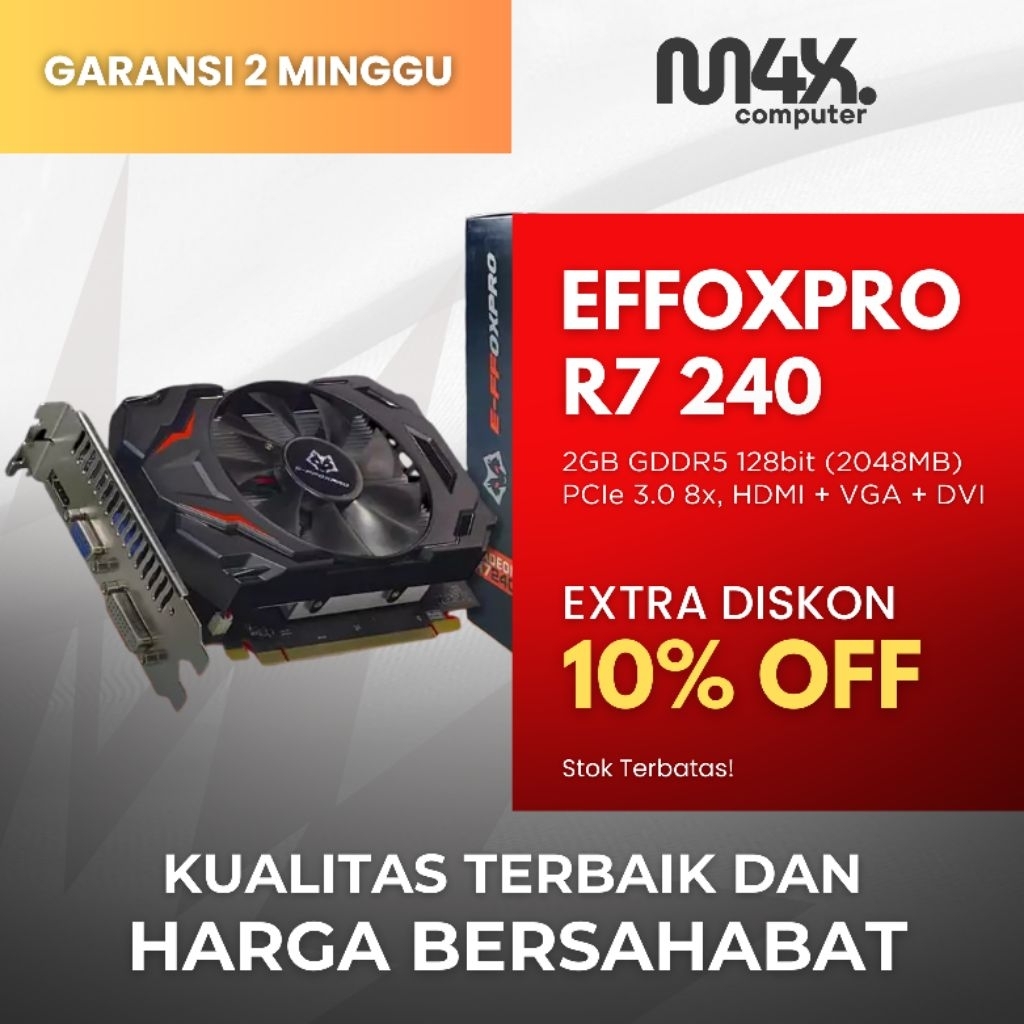 Jual VGA EFFOXPRO R7 240 2GB GDDR5 DDR5 128BIT SUPPORT DIRECTX12 (BEKAS ...