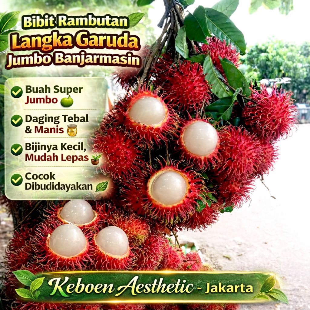 Jual Bibit Rambutan Langka Garuda Super Jumbo Tebal Ngelotok 100% ...