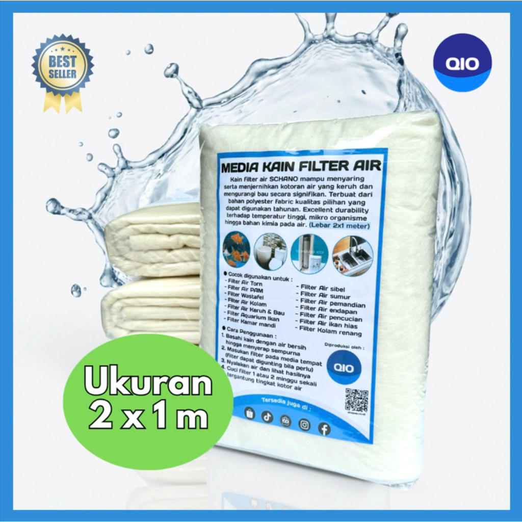 Jual [2 x 1 m] MEDIA KAIN FILTER AIR AWET 2 TAHUN + , FILTER AIR SUMUR ...