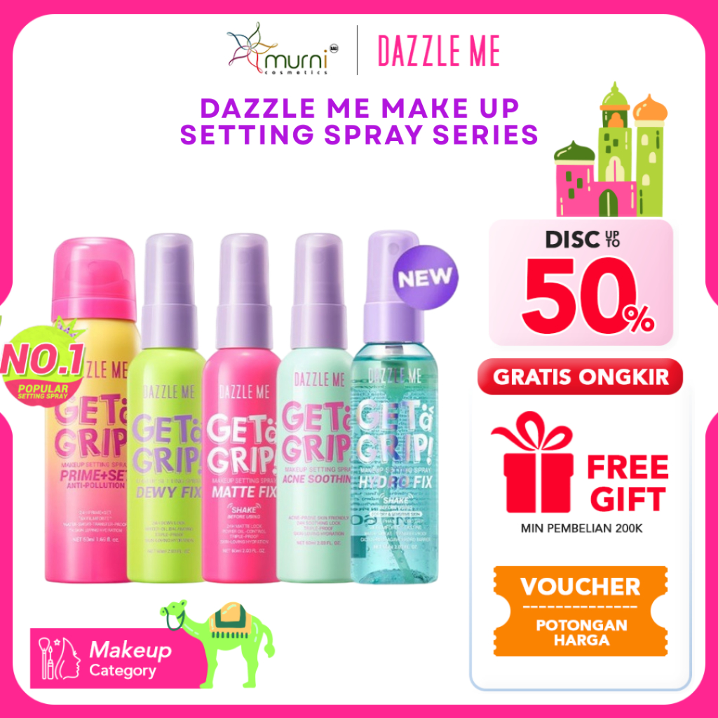 Jual DAZZLE ME Get A Grip Setting Spray Oil Control Tahan Lama 24 Jam ...