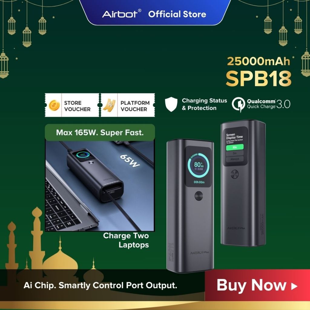 Jual [ 165W ] Airbot SPB18 | 25000mAh Power Bank Single Output Fast ...