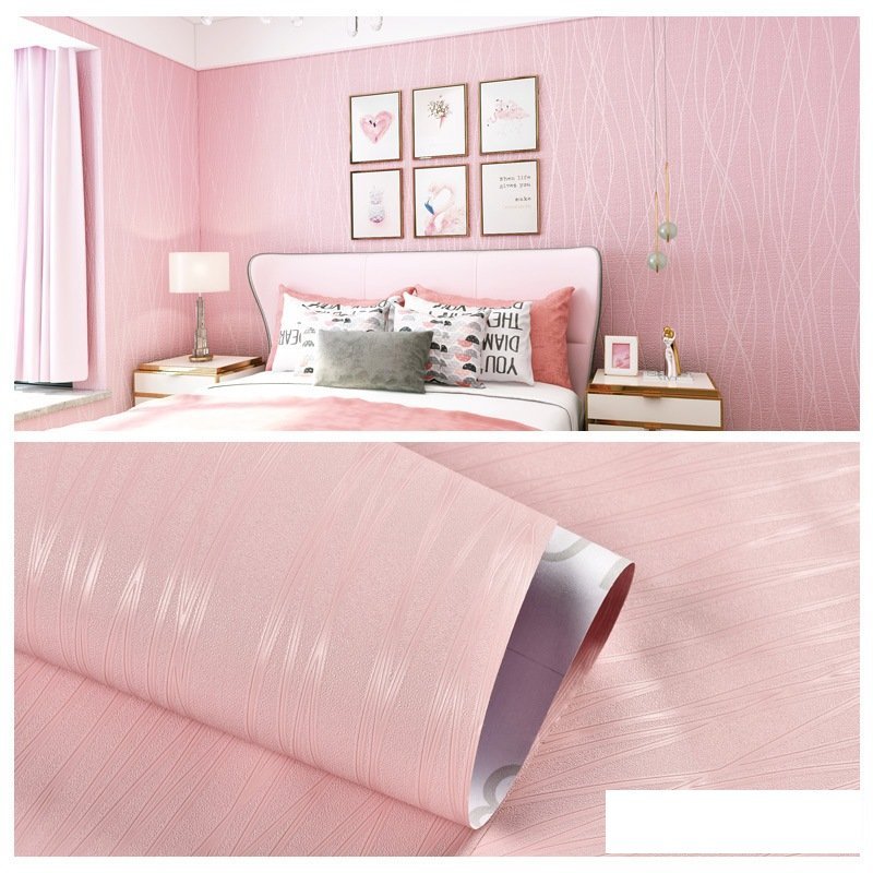 Jual Wallpaper Dinding Polos Wave Pink 9m s/d 10m x 45cm | Shopee Indonesia
