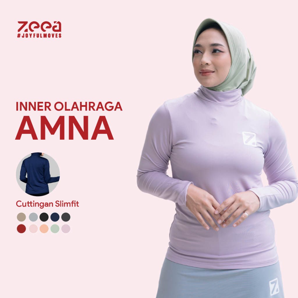 Jual Zeea Inner Manset Olahraga Baju Wanita Polos Amna Athesthetic ...
