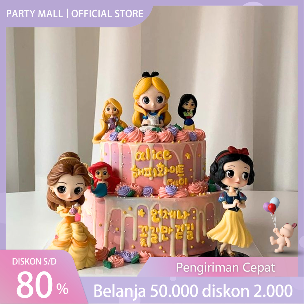 Jual Cake Topper Boneka Princess 3DHiasan Kue Mini Figure Sofia Belle ...