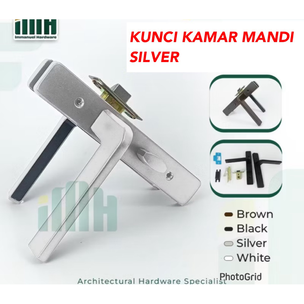 Jual handle pintu kamar mandi komplit 1 set GAGANG HANDLE KUNCI PINTU ...