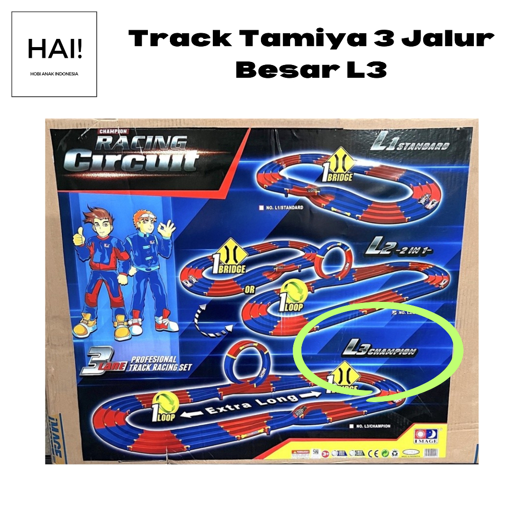 Jual (IMAGE) Track Tamiya Racing Mini 4WD 3 Jalur Besar L3 Champion ...