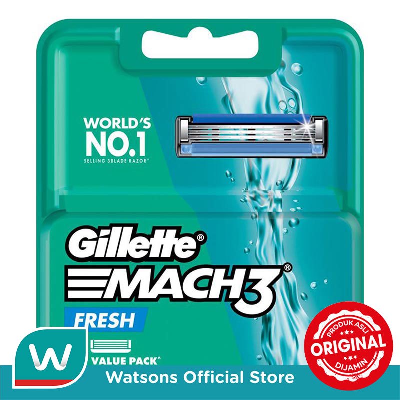 Jual Gillette Mach 3 Classic Fresh Refill 4'S | Shopee Indonesia