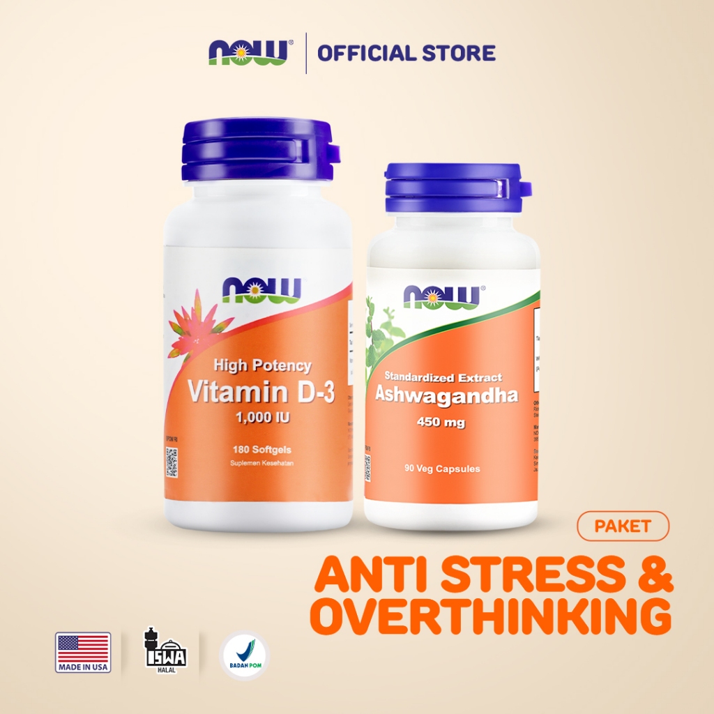 Jual Paket Anti Stress & Overthinking (Ashwagandha & D-3 1000 180 Sgels ...