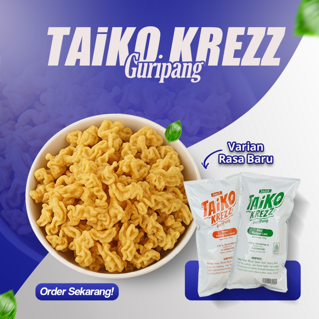 Jual NEW!! VARIAN RASA BARU Cemilan Snack makanan Taiko Krezz Guripang ...