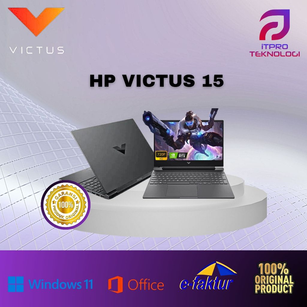 Jual HP VICTUS 15 RYZEN 7-7445HS Nvidia RTX2050 16GB 512GB 15.6" FHD ...