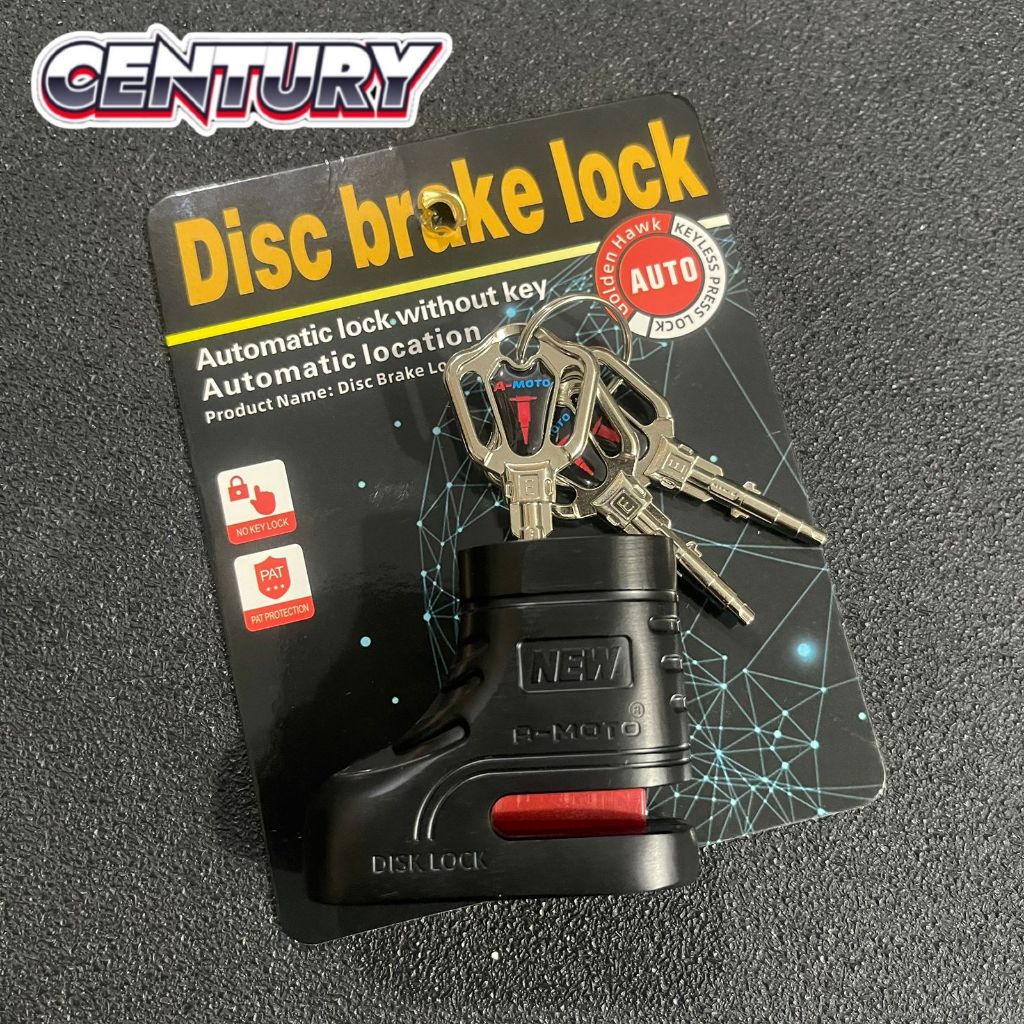 Jual HITAM KUNCI CAKRAM MOTOR FULL BESI BAJA DISK LOCK BULAT GEMBOK ...