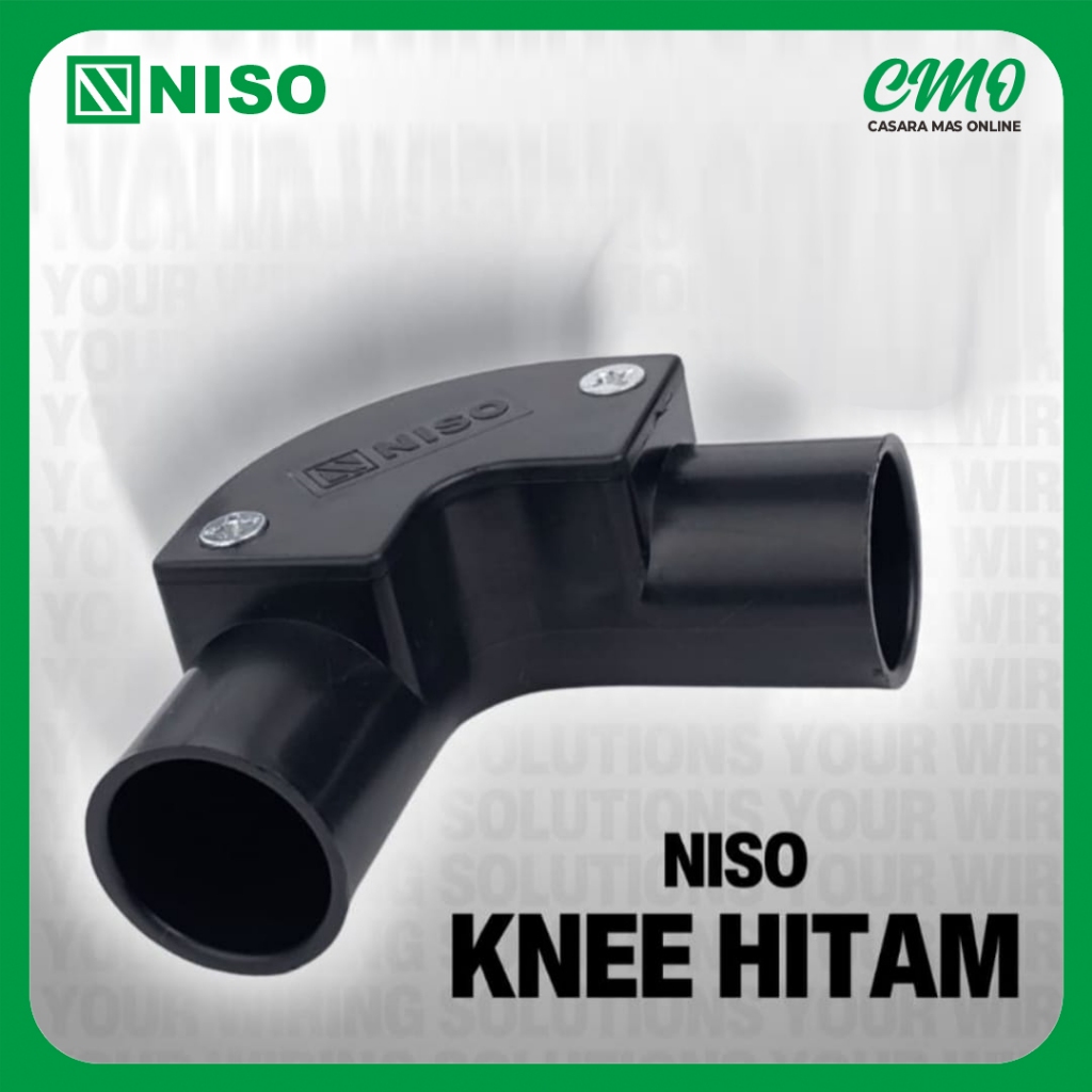 Jual NISO SATUAN HITAM KNEE/ELBOW/LBOW 20MM KONDUIT - KENI ELBOW PIPA ...