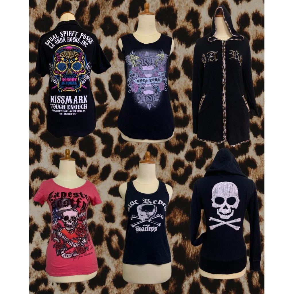 Jual Fashion style gyaru grunge alt emo punk rock salib tengkorak y2k ...