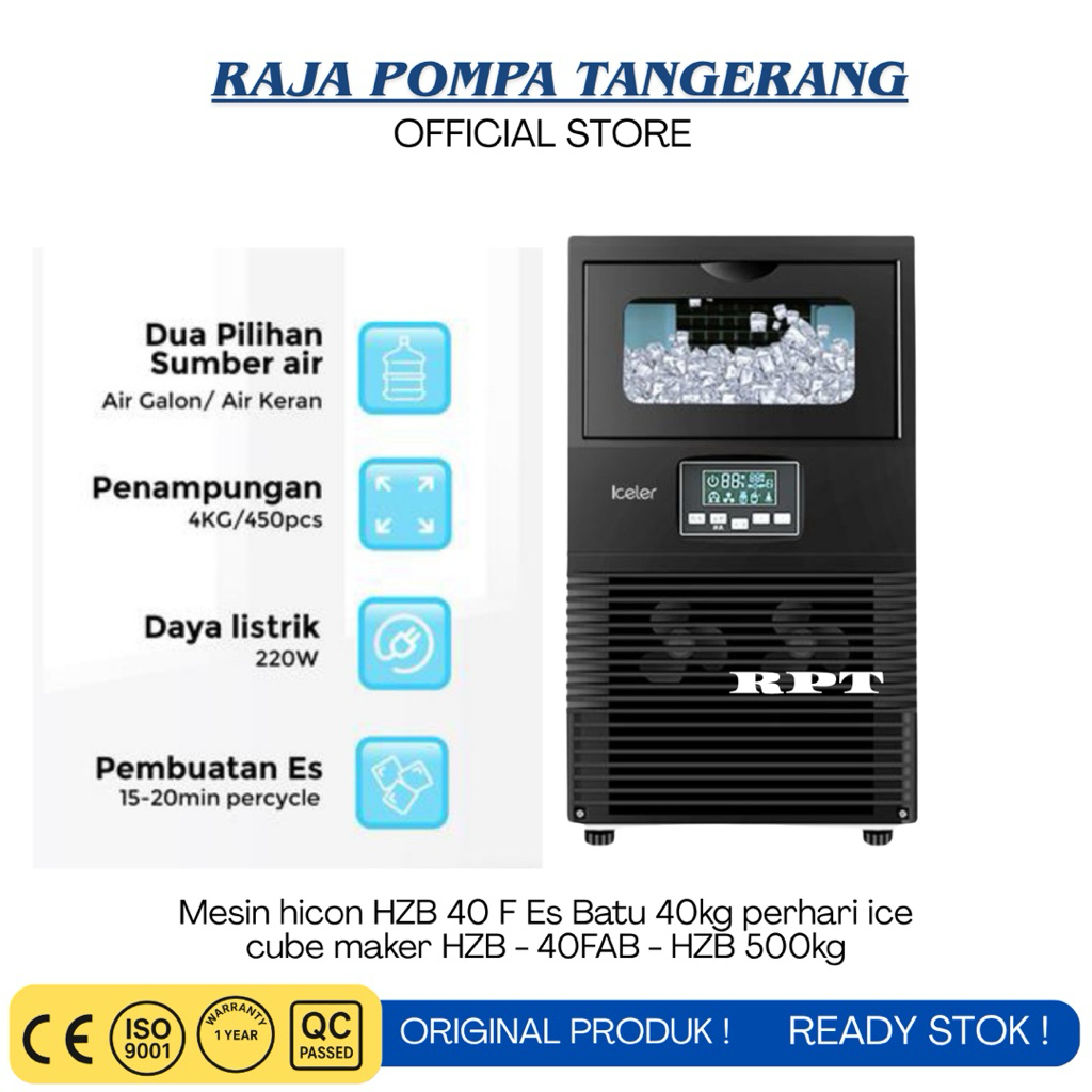 Jual HICON Mesin Pembuat Es Batu BIG CAPACITY 80KG Ice Maker HZB-80/AB | Shopee Indonesia