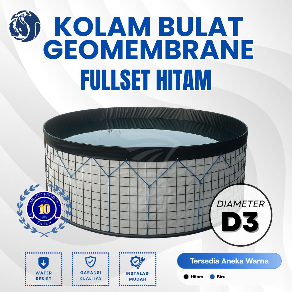 Jual KOLAM BULAT DIAMETER 3 TINGGI 1,05 METER – Bahan Geomembrane 500 ...