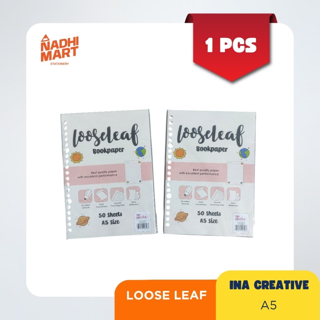 Jual LOOSE LEAF INA A5 50 BOOK PAPER LOOSE LEAF A5 50 LEMBAR | Shopee ...