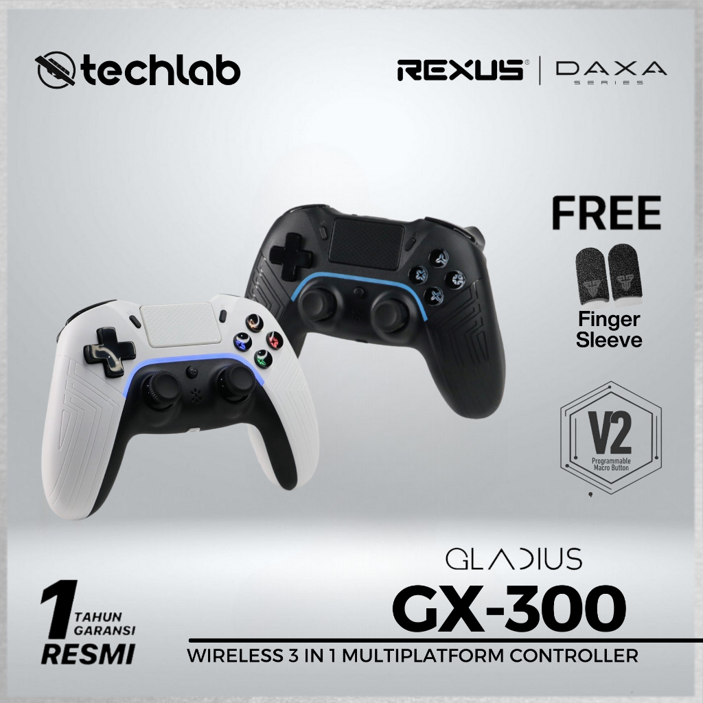 Jual Rexus GX300 / GX-300 V2 Hall Effect Wireless Bluetooth Gamepad ...