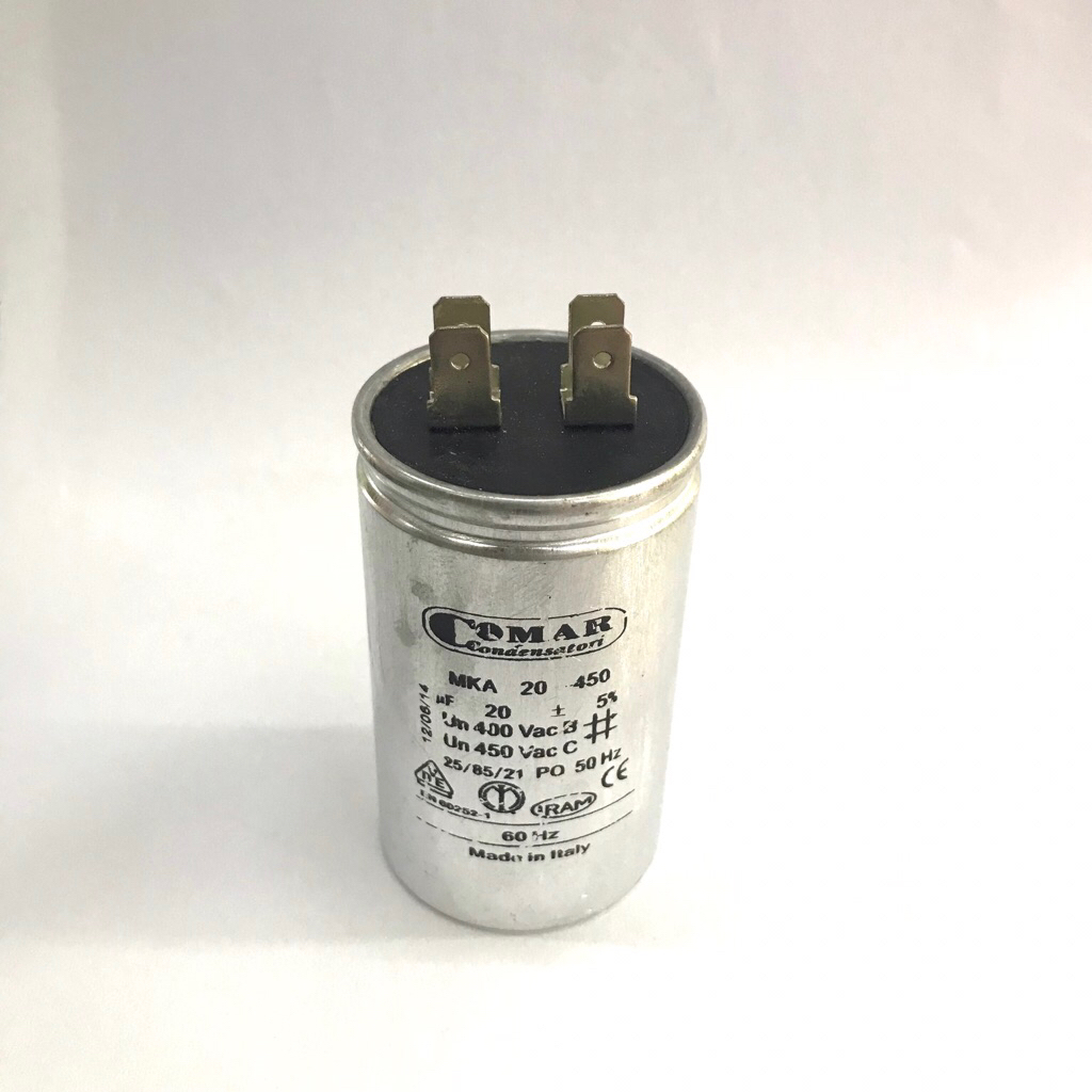 Jual Kapasitor AC 20uF - 450V Body Bulat Condensator 20MF 450VAC COMAR ...