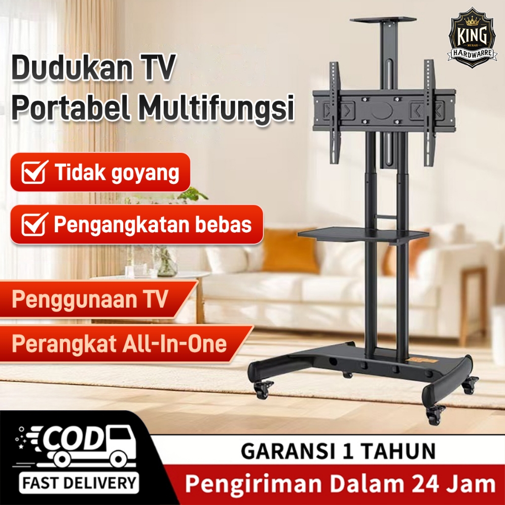 Jual Bergerak Bracket Standing roda TV / TV Berdiri Stand Universal ...