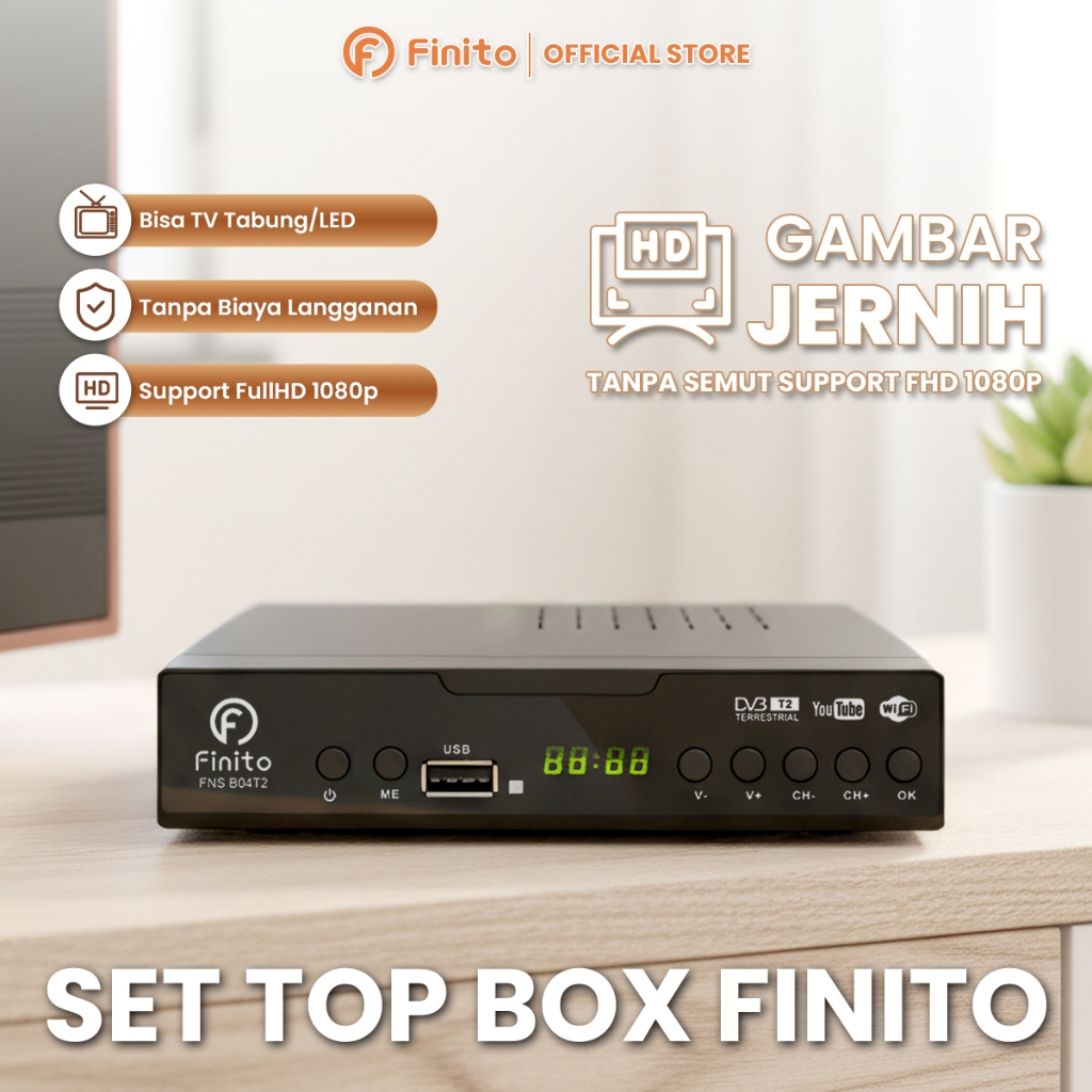 Jual FINITO Set Top Box Digital Plat Besi Anti Panas Bisa Youtube ...