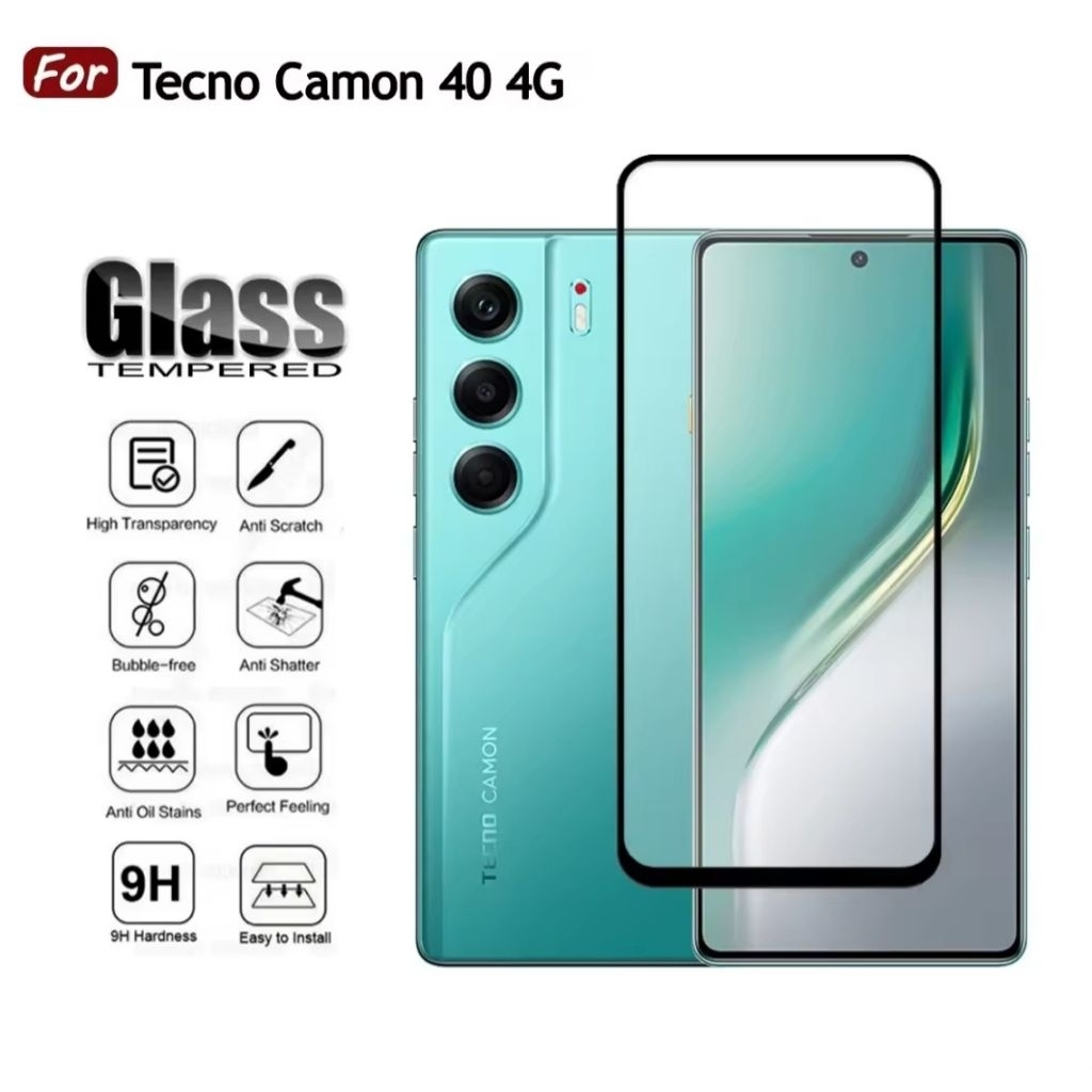 Jual ANTI GORES STATIC TEMPERED GLASS UNTUK TECNO CAMON 40 FULL ...