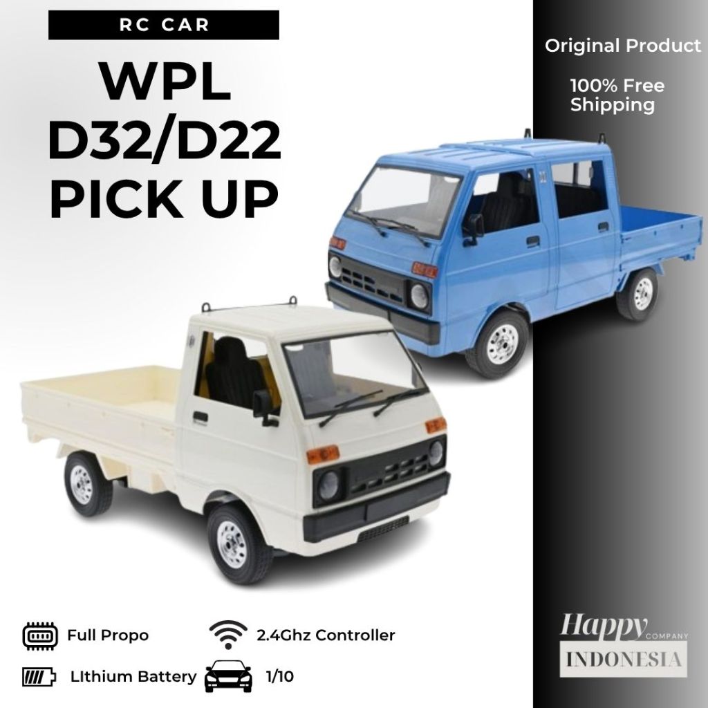Jual RC Car Mobil Pick Up WPL D32 D22 1/10 2WD Drift Truck Van RTR VS ...