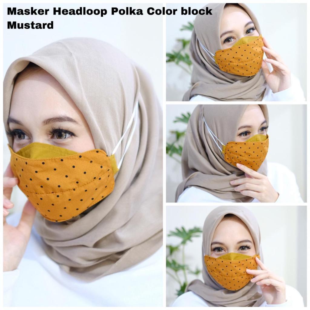 Jual Everly Masker Hijab Rendom / masker kain headloop / masker kain ...