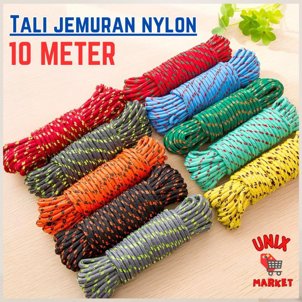 Jual Tali nylon 10meter / tali tambang kemah tali camping serbaguna ...
