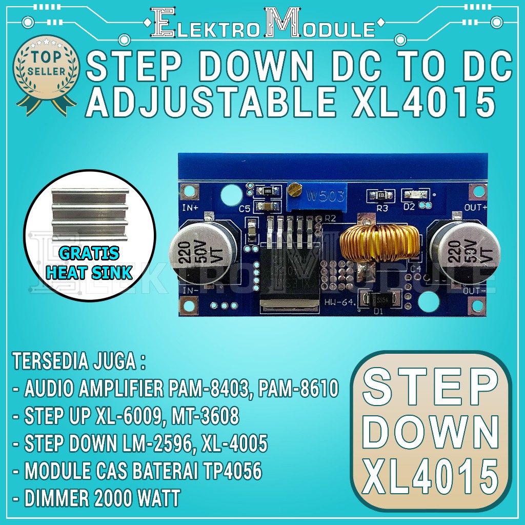 Jual XL4015 DC To DC Step Down Buck Converter 4A V-38V To 1.25V-36V ...