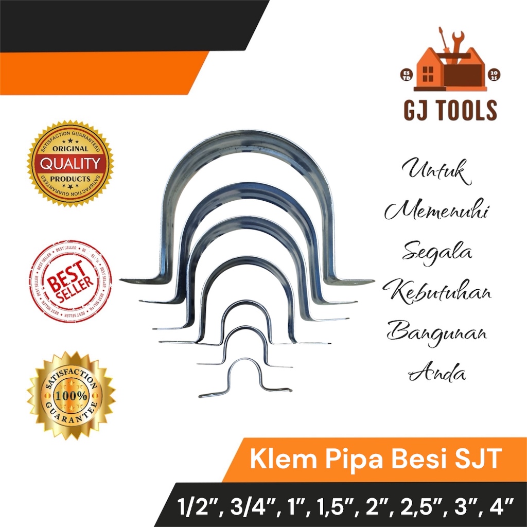 Jual KLEM PIPA BESI/KLEM PIPA PLAT/BESI 2"- 4" | Shopee Indonesia