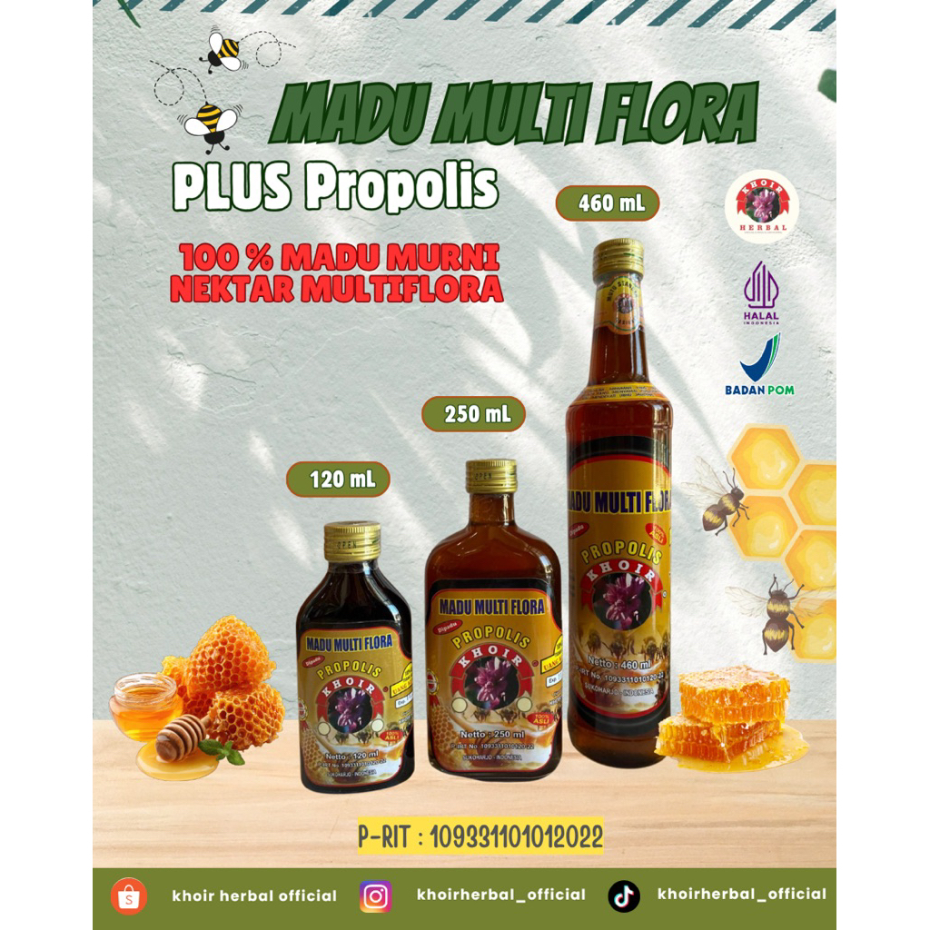Jual Madu Multiflora Asli Nektar bunga | 1 Kg | 1/2 Kg | Shopee Indonesia