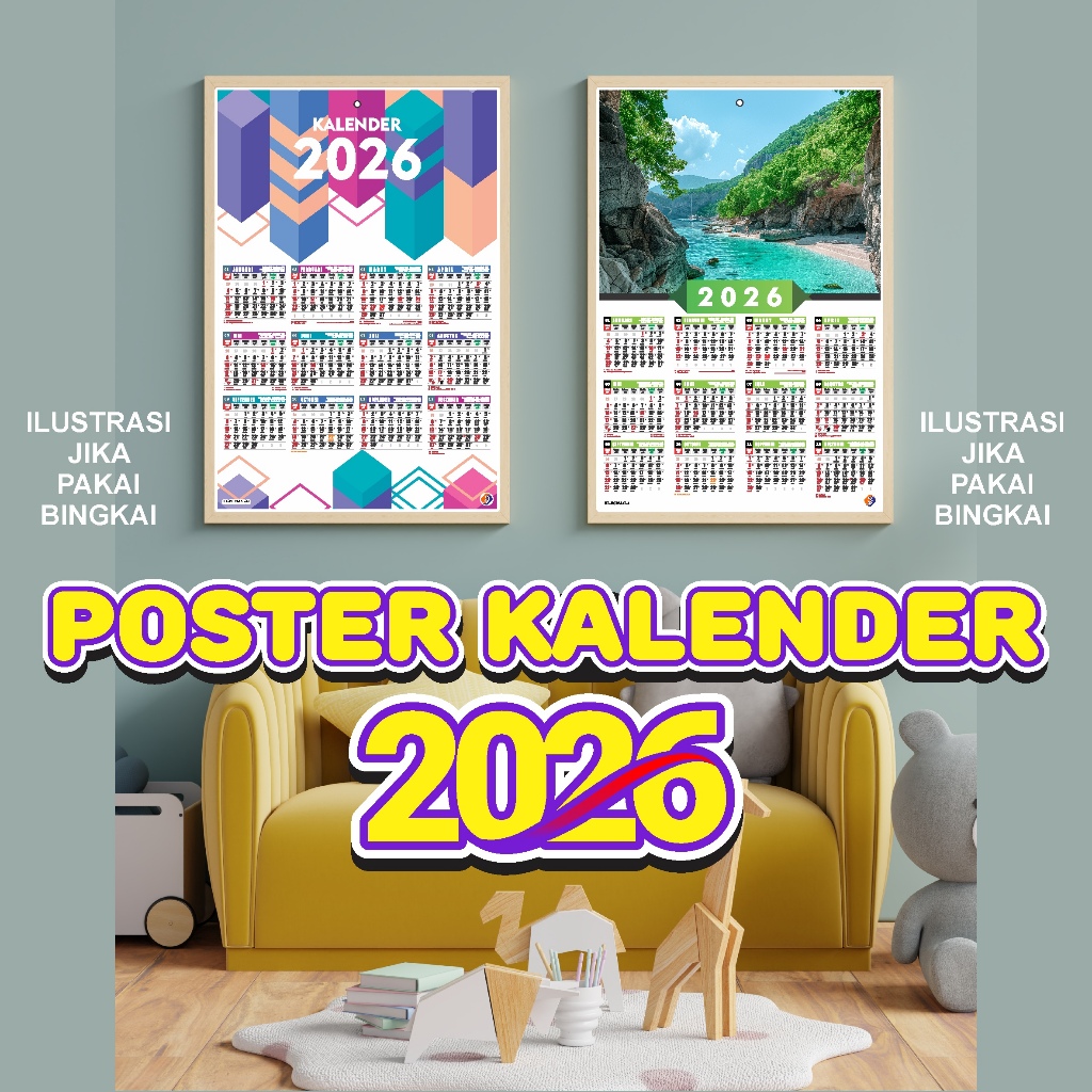 Jual Kalender poster FORMAL 2026 - Kalender 2026 Lengkap - Kalender ...