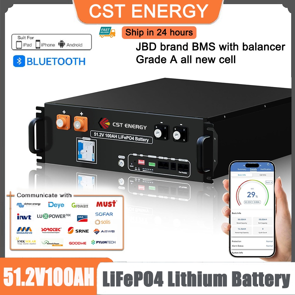 Jual Baterai Lifepo4 48v 100ah 5.12KWh Lithium Battery, CST ENERGY ...