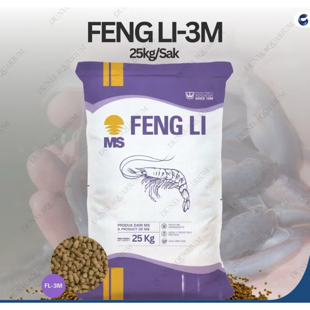 Jual FENG LI FL 3M / FENGLI 3M PAKAN UDANG LOBSTER BIBIT IKAN REPACK ...