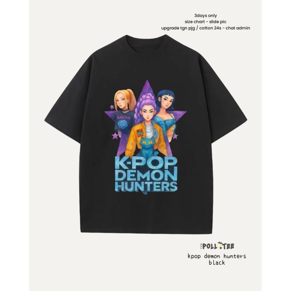 Jual PLT KPOP DEMON HUNTER Kaos Katun 100%, Kaos Anak Dewasa Oversize ...
