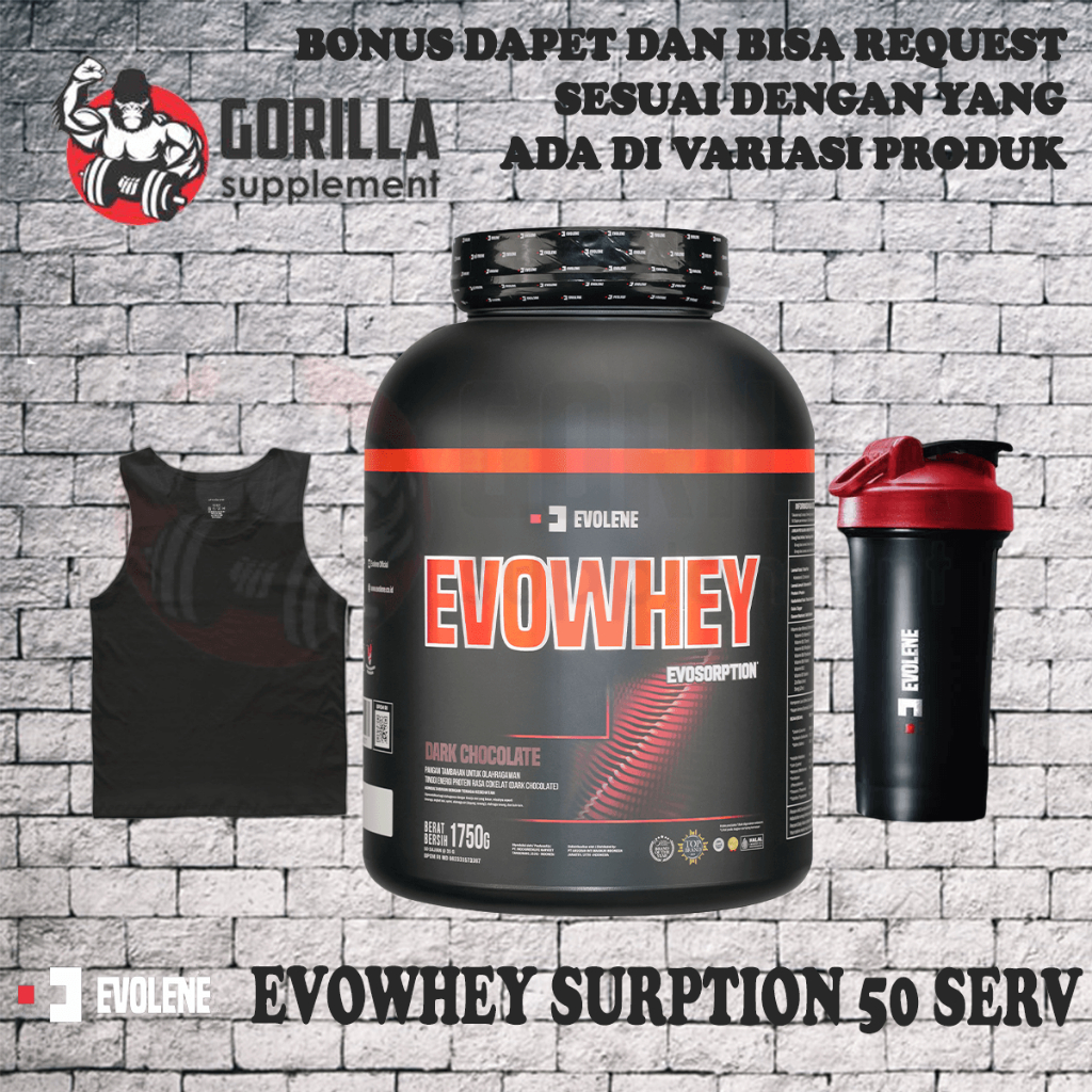 Jual EVOLENE EVOWHEY EVOSORPTION 1550 Gram 50 Serving Sajian New ...