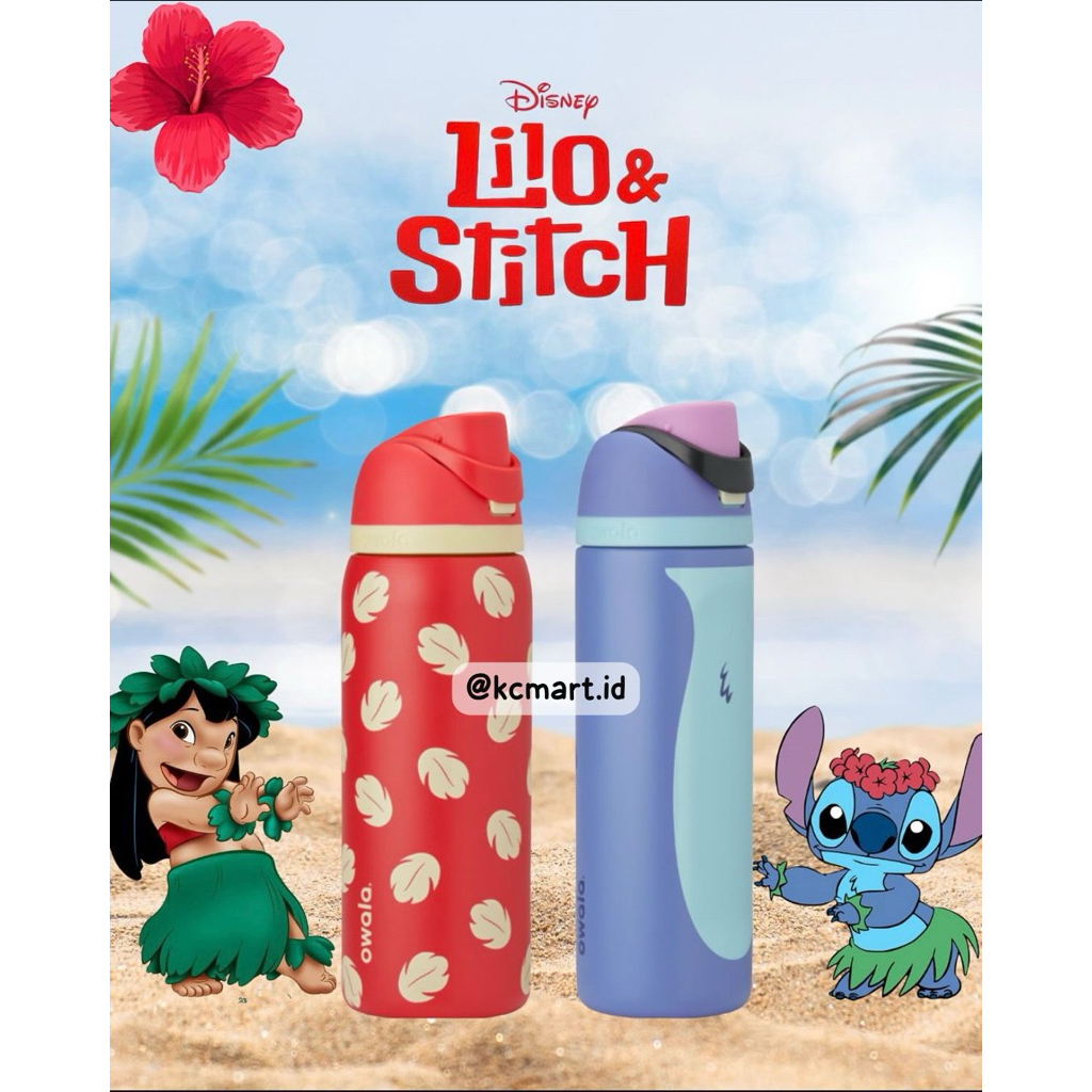 Jual Owala Freesip 32oz 40oz Owala Lilo Stitch Princess Mermaid Beauty ...