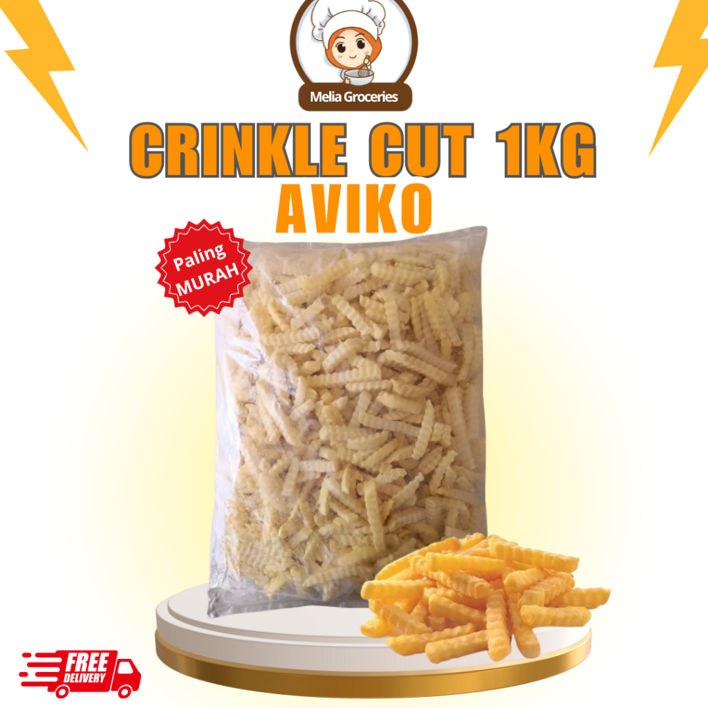 Jual AVIKO Crinkle Cut 12mm Grade A / Kentang Goreng Beku / French ...