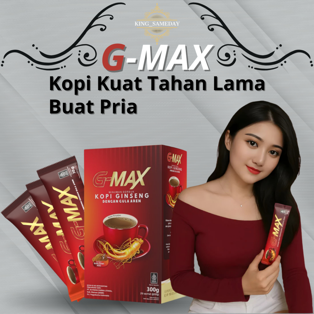 Jual Kopi Stamina Kuat & Tahan Lama Buat Pria Kopi G-MAX Sachet Gula ...