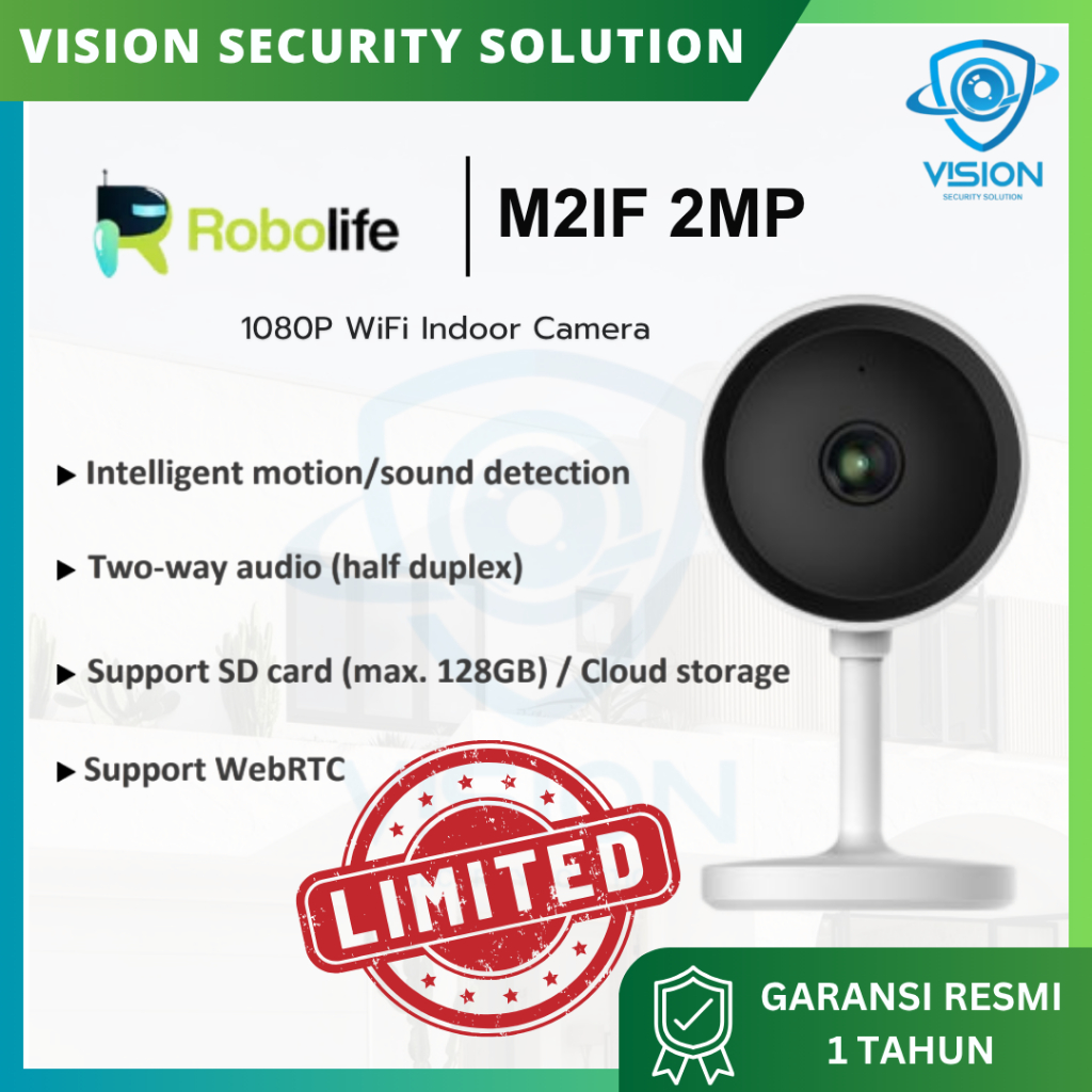 Jual Robolife M2IF 2MP CCTV IP Camera Fixed Indoor Two-Way Network ...